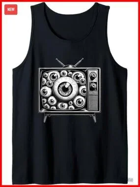 Tops | Weird Tv Eyeballs Spooky Eyes Goth Tank Top Grunge Weirdcore ...